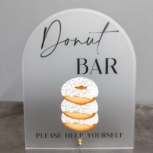 Donut Bar Acrylic Sign Donut Bar Sign Donut Bar Donut Sign Donut ...