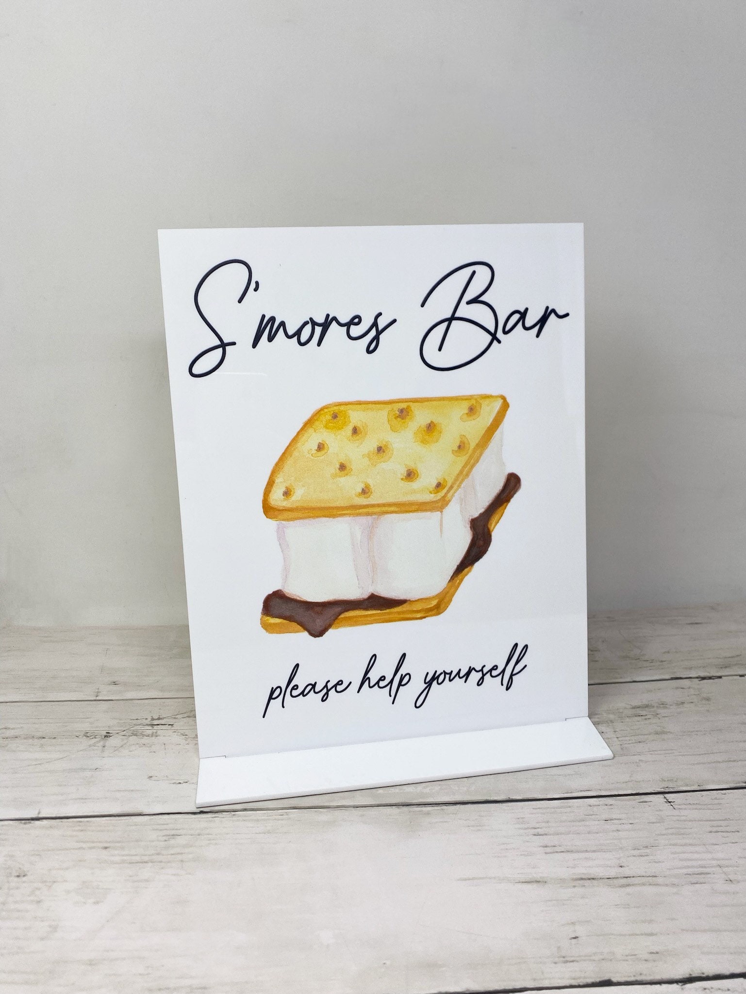 S'mores Bar Acrylic Sign S'mores Bar Sign - Etsy