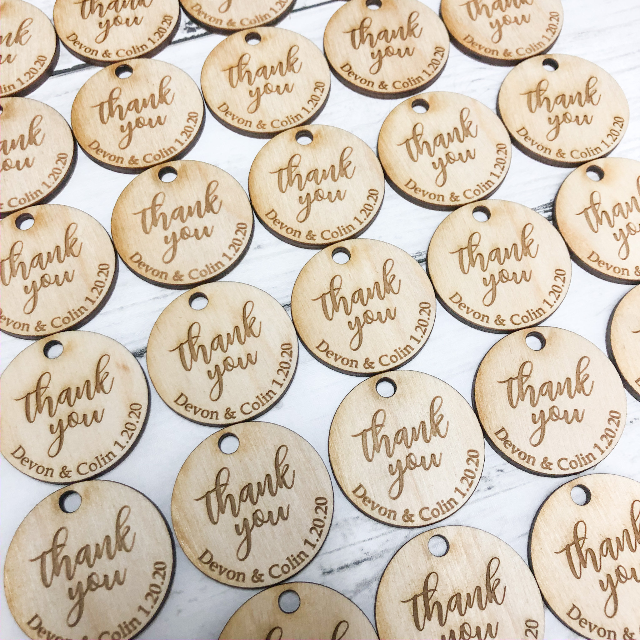 Thank You Tags Custom Thank You Tags Wedding Gift Tags - Etsy
