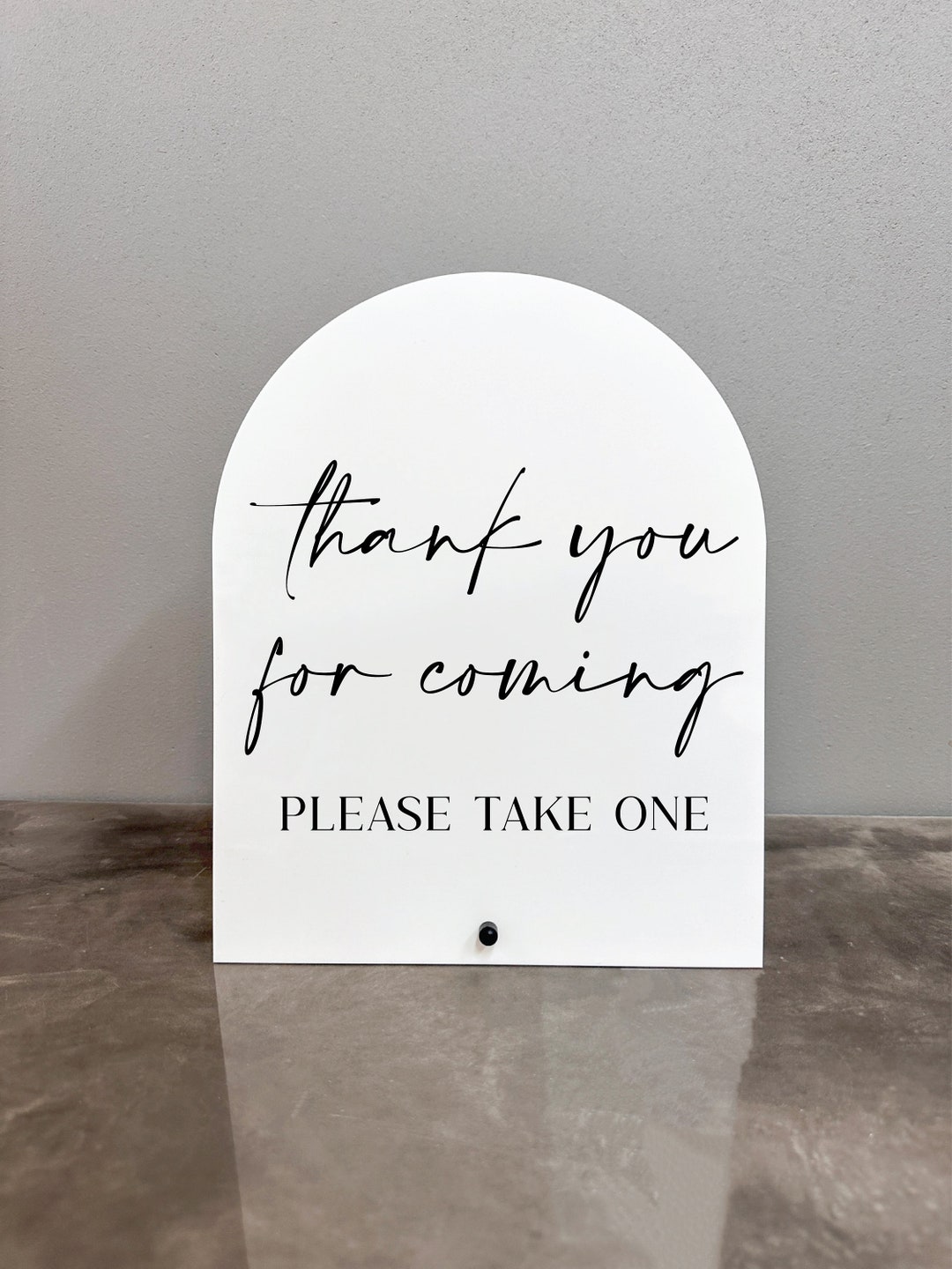 Thank You for Coming Please Take One Acrylic Sign, Wedding Favors Sign ...