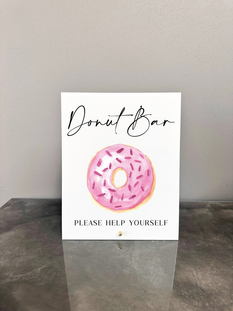 Donut Bar Acrylic Sign | Donut Bar Sign | Donut Bar | Donut Sign ...