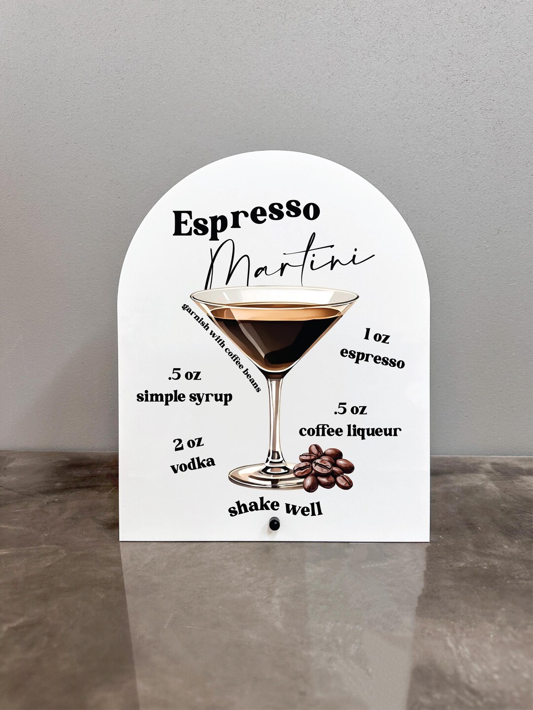 Espresso Martini Acrylic Sign, Espresso Martini Sign, Espresso Martini ...