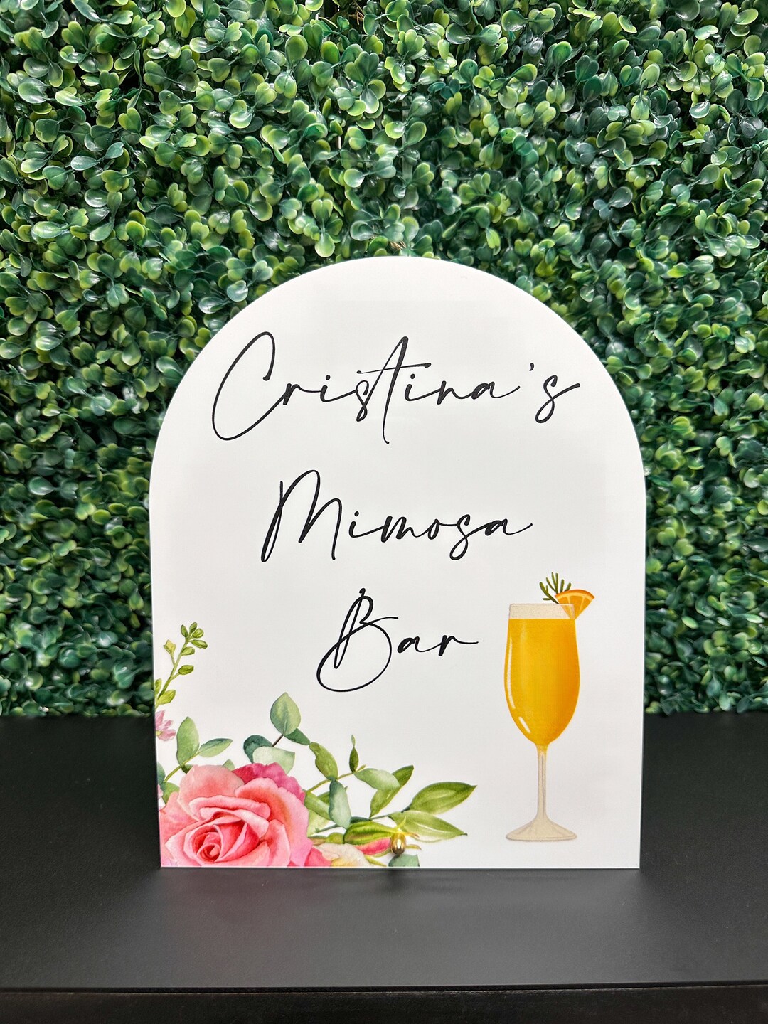 Mimosa Bar Acrylic Sign, Mimosa Bar Sign, Custom Mimosa Bar Sign ...