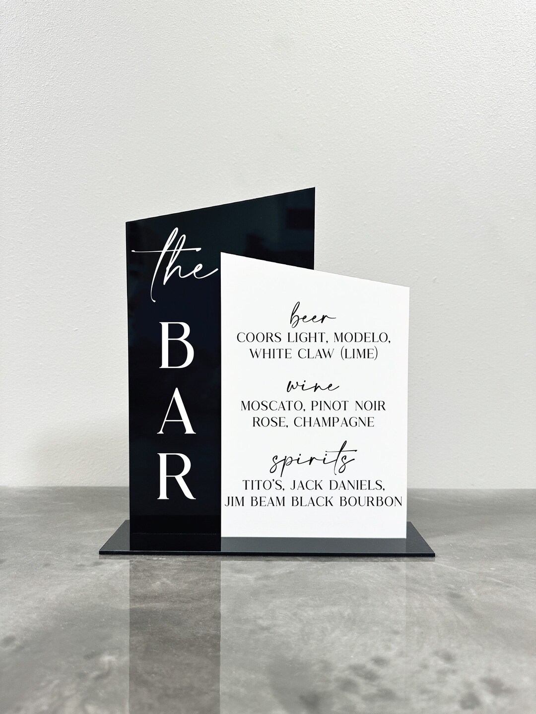 Wedding Bar Menu Modern Bar Menu Modern Wedding Bar Menu - Etsy