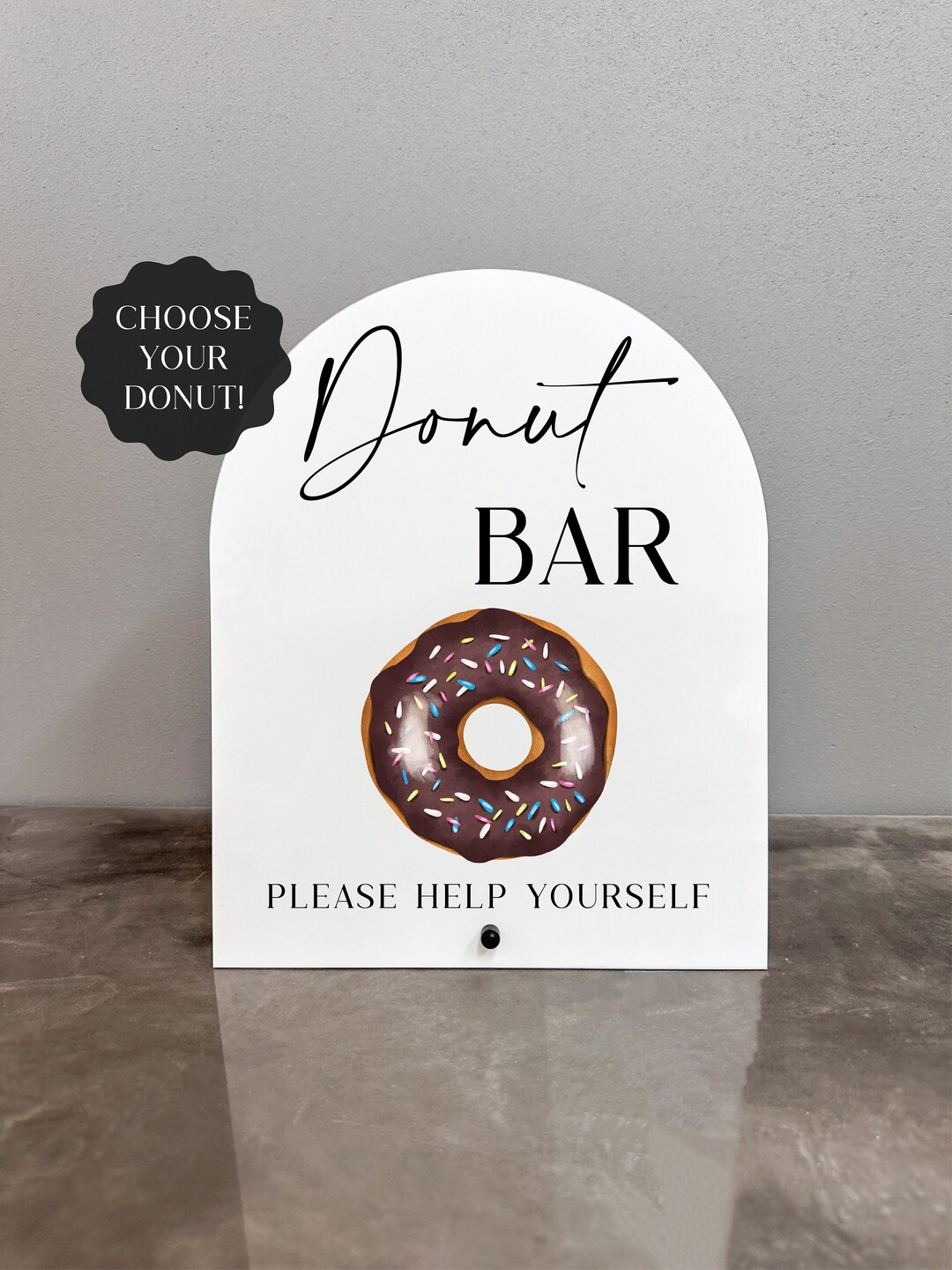 Donut Bar Acrylic Sign, Donut Bar Sign, Donut Bar, Donut Sign, Dessert ...