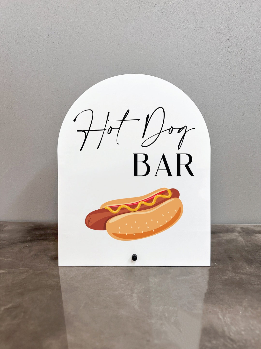 Hot Dog Bar Acrylic Sign, Hot Dog Bar Sign, Hot Dog Bar, Hot Dog Sign ...