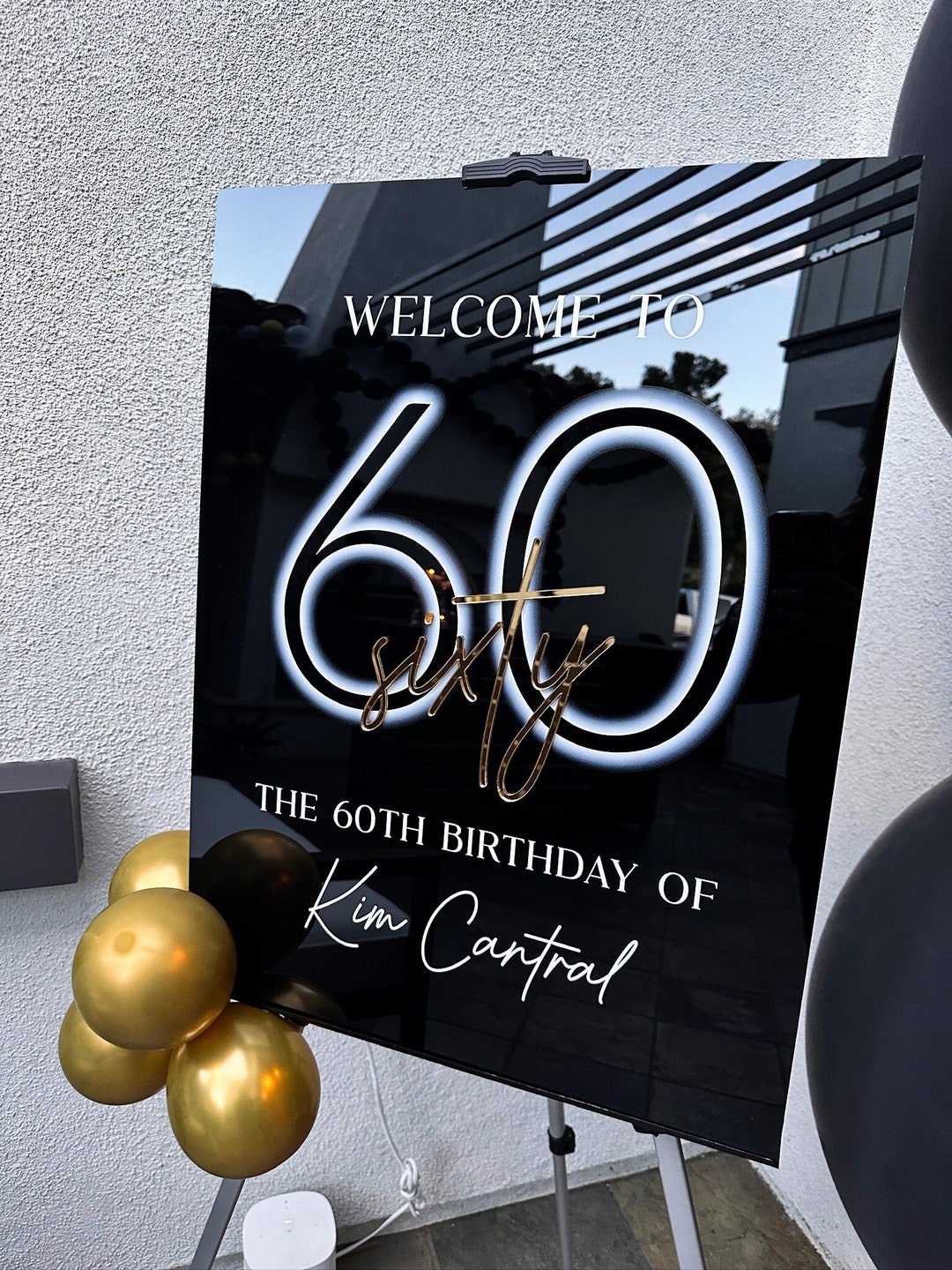 3D Acrylic Happy Birthday Welcome Sign, Birthday Party Welcome Sign ...
