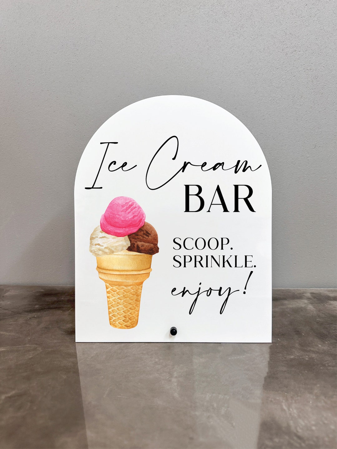 Ice Cream Bar Acrylic Sign | Ice Cream Bar Sign | Ice Cream Bar Arch ...