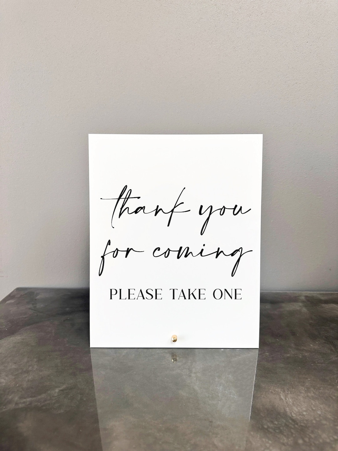 Thank You for Coming Please Take One Acrylic Sign | Wedding Favors ...