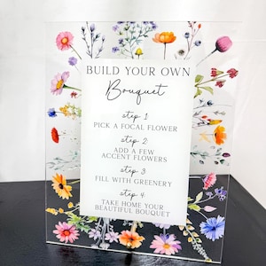 Build Your Own Bouquet Acrylic Sign, Flower Bar Sign, Bloom Bar Sign ...