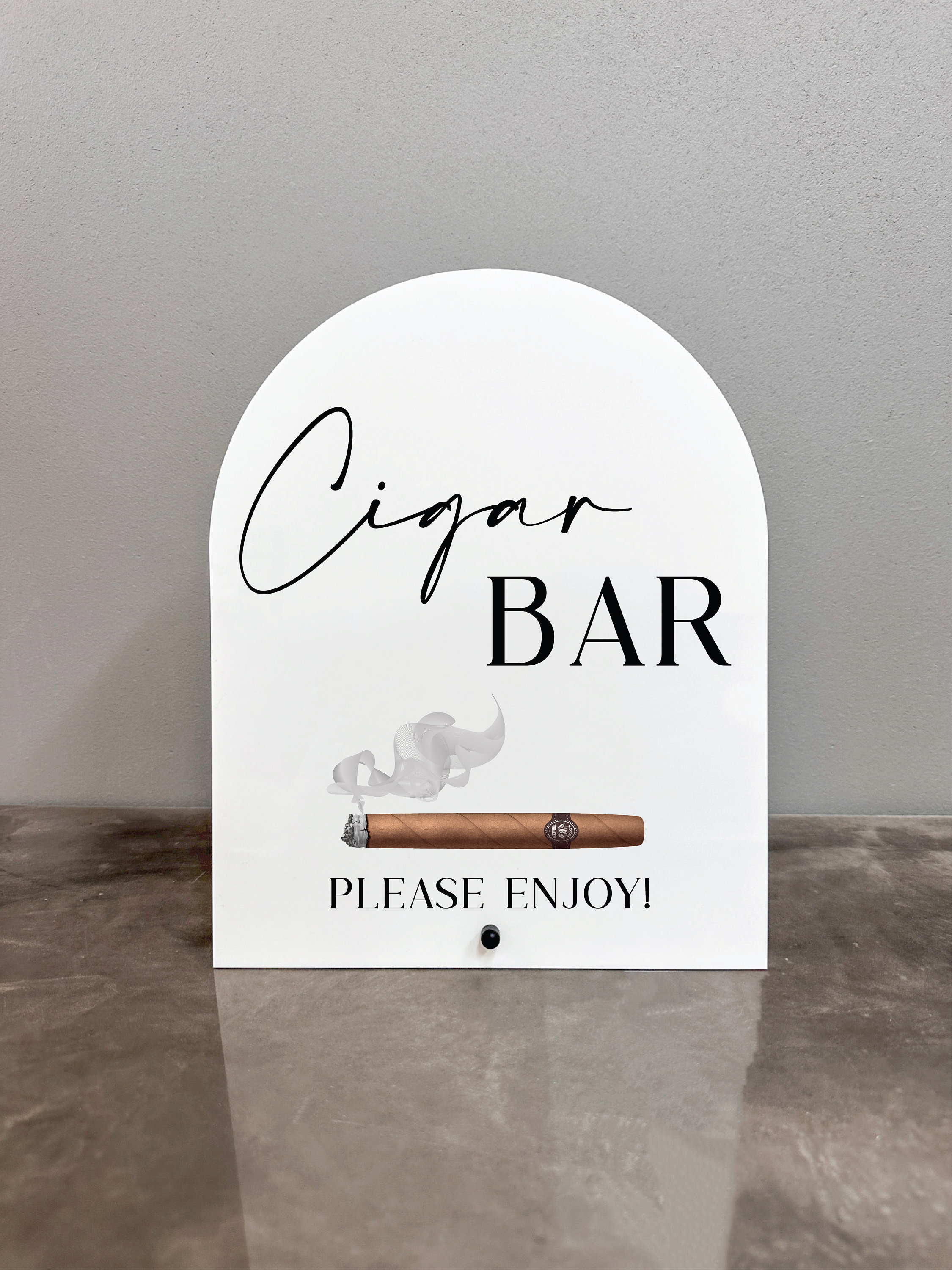 Cigar Bar Acrylic Sign, Cigar Bar Sign, Cigar Bar, Wedding Cigar Bar ...