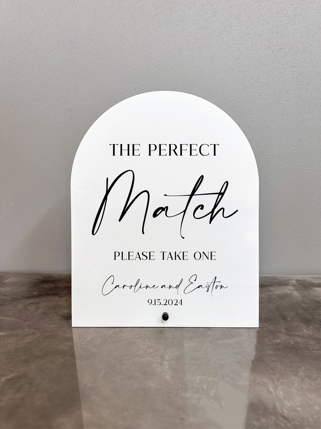 The Perfect Match Acrylic Sign, the Perfect Match Sign, Wedding Match ...