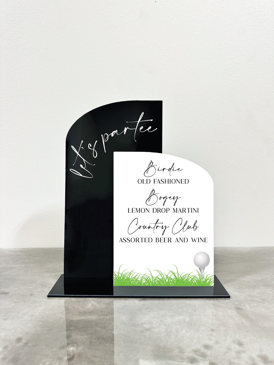 Golf Bar Menu Golf Bar Sign Drinks Bar Menu Acrylic Bar - Etsy