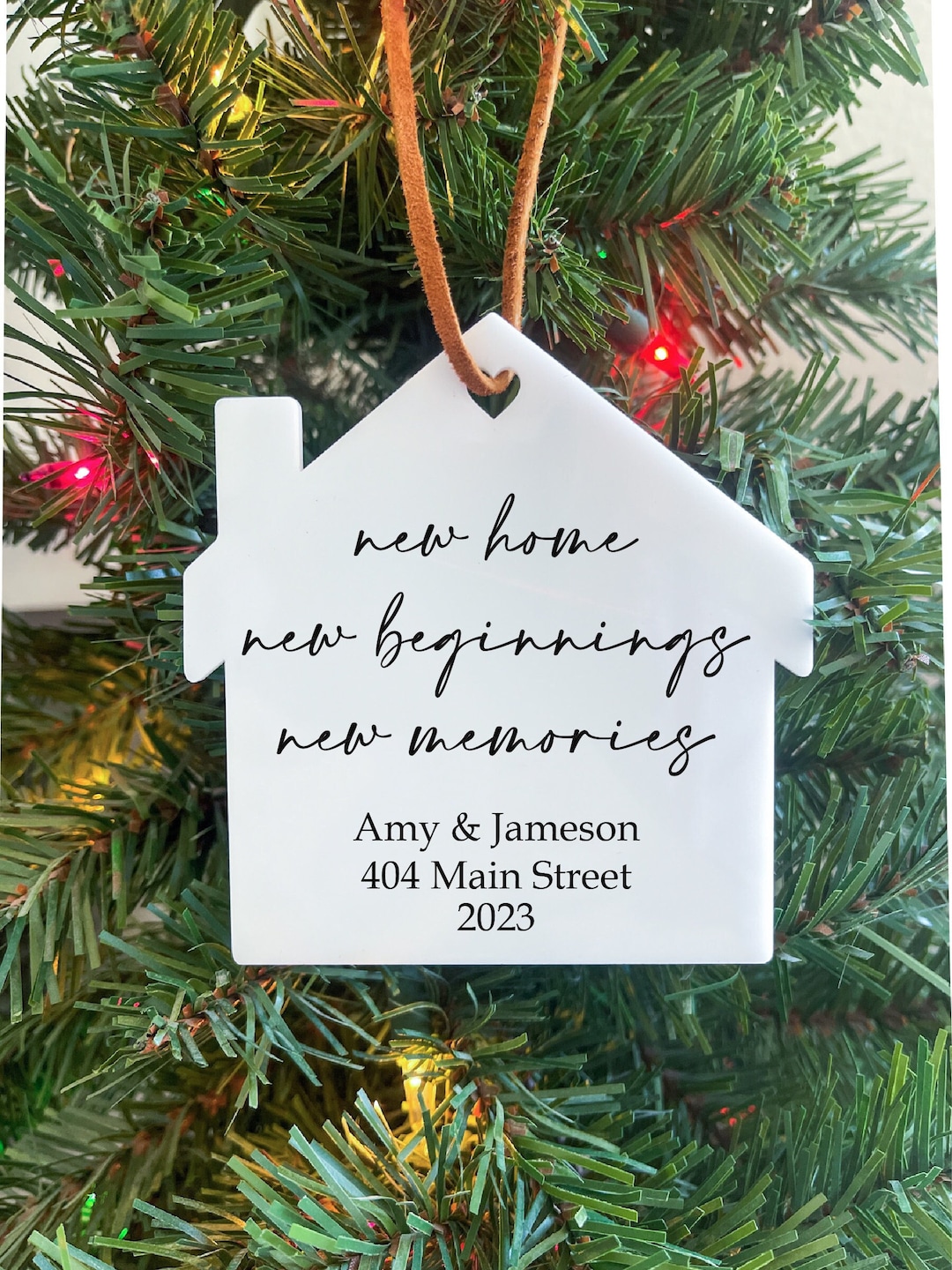 New Home New Beginnings New Memories Ornament New Home Ornament New House Ornament Address ...