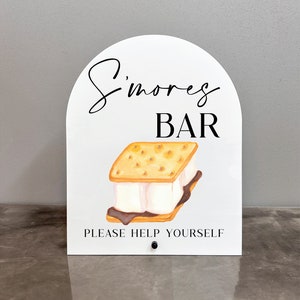 S'mores Bar Acrylic Sign S'mores Bar Sign - Etsy