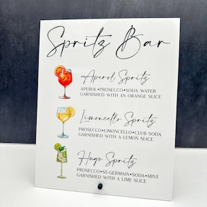 Spritz Bar Acrylic Sign, Spritz Bar Sign, Aperol Spritz Limoncello ...