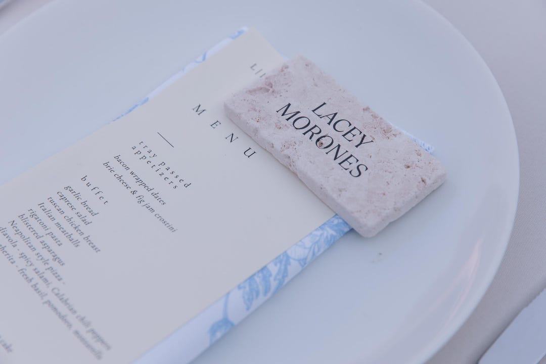 Travertine Place Cards, Wedding Place Cards, Wedding Place Names, Place ...