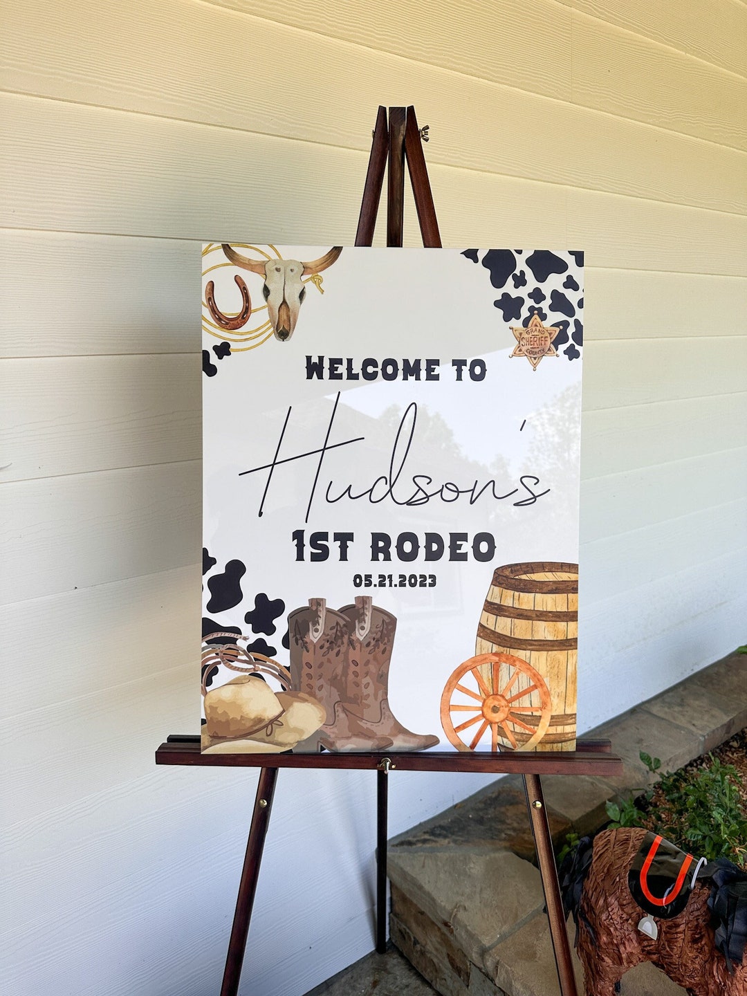 First Rodeo Acrylic Sign First Rodeo Welcome Sign First Rodeo Acrylic ...
