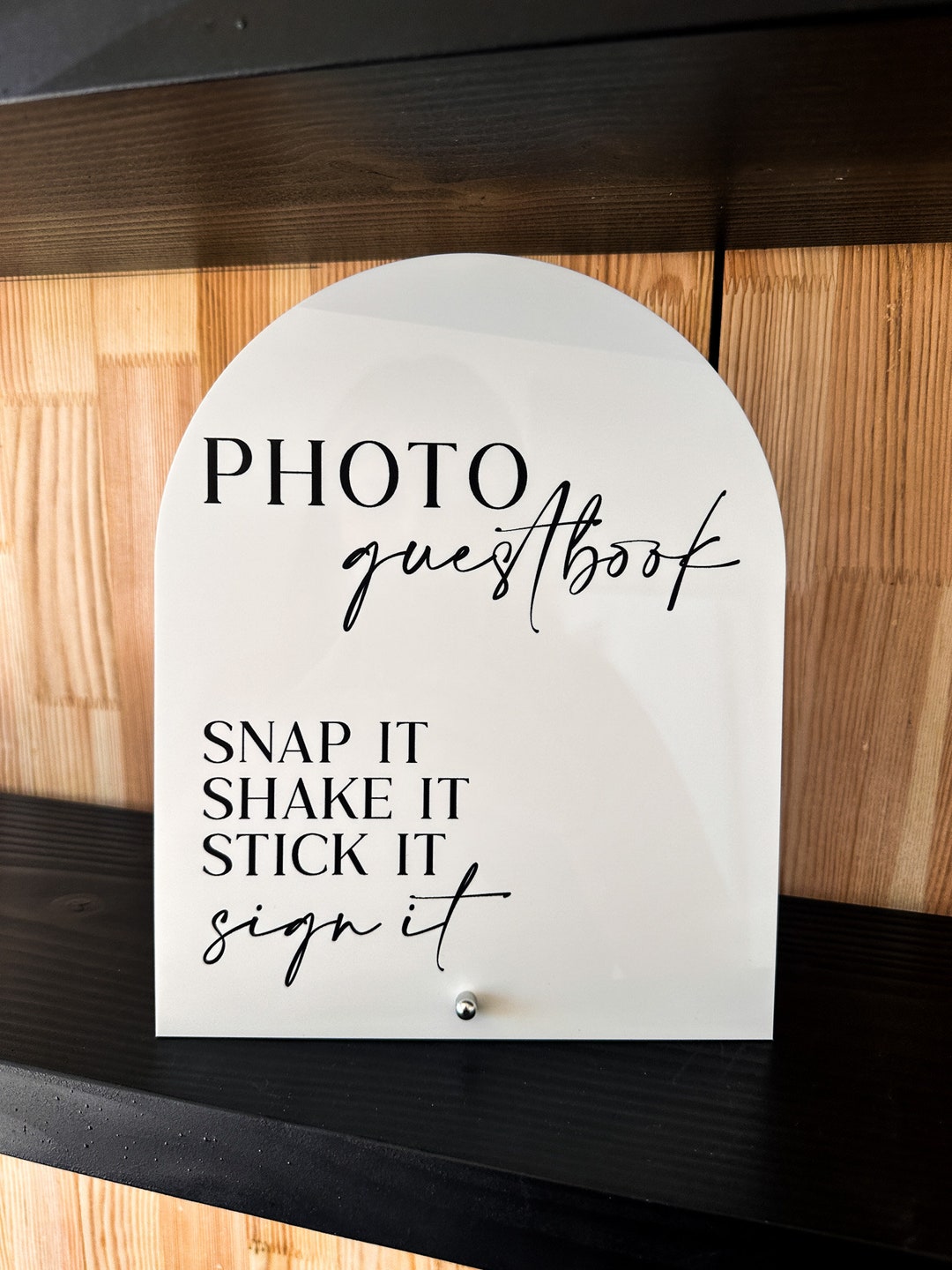 Photo Guestbook Acrylic Sign, Wedding Photo Guestbook Sign, Snap It ...