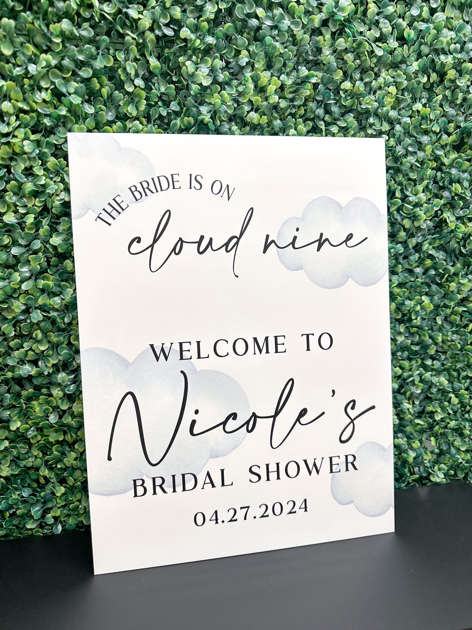 The Bride is on Cloud Nine Acrylic Sign | on Cloud Nine Acrylic Sign ...