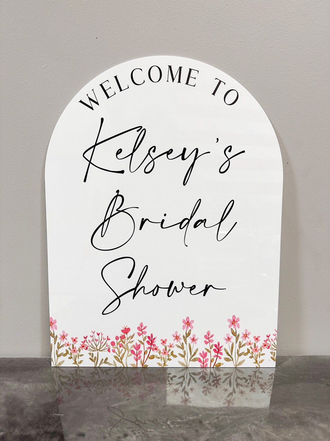 Acrylic Arch Welcome Sign Bridal Shower Welcome Sign Acrylic Bridal ...