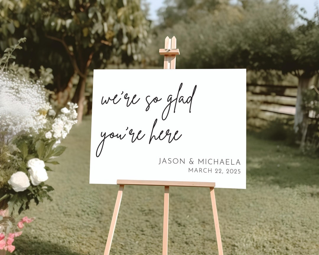 We're so Glad You're Here Acrylic Sign, We're so Glad You're Here Sign ...