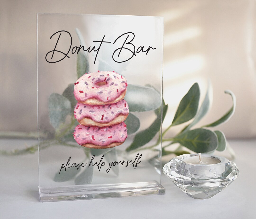Donut Bar Acrylic Sign Donut Bar Sign Donut Bar Donut - Etsy