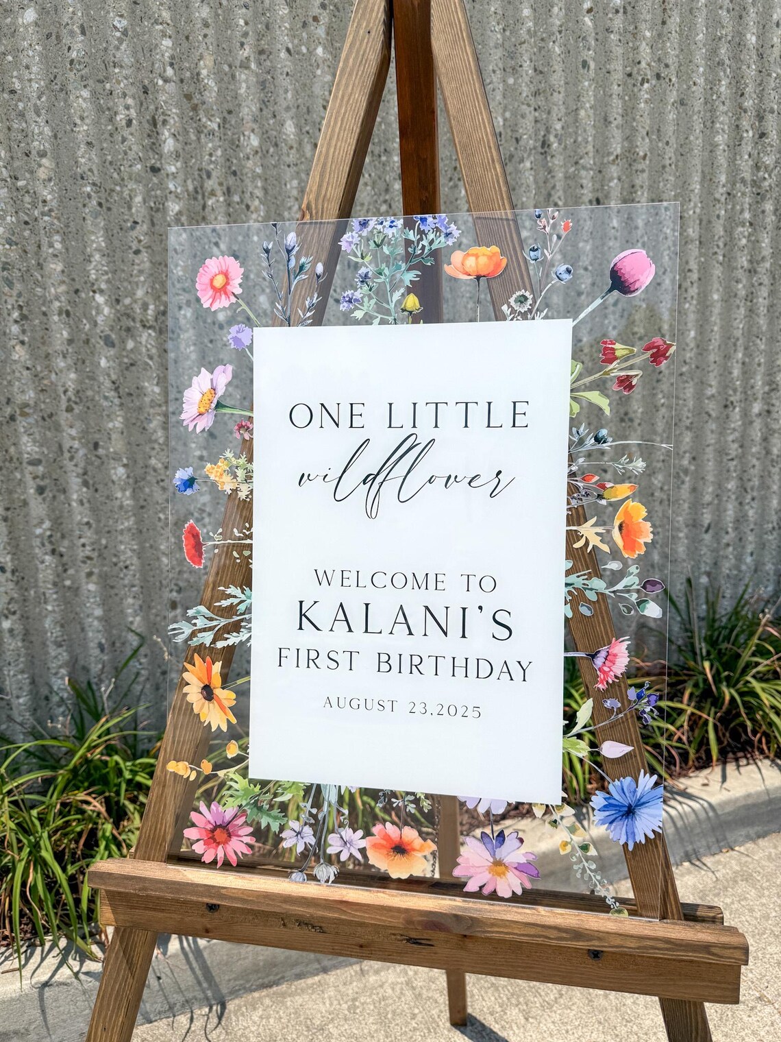 Wildflower Birthday Acrylic Sign: Boho Floral Party Decor - Etsy