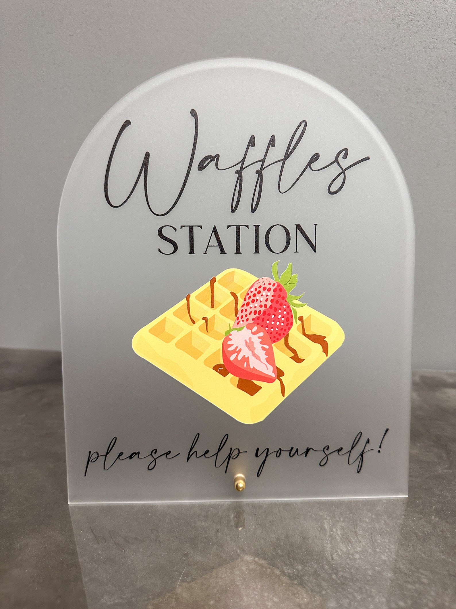Waffle Station Sign | Waffle Station | Acrylic Waffle Station Sign ...