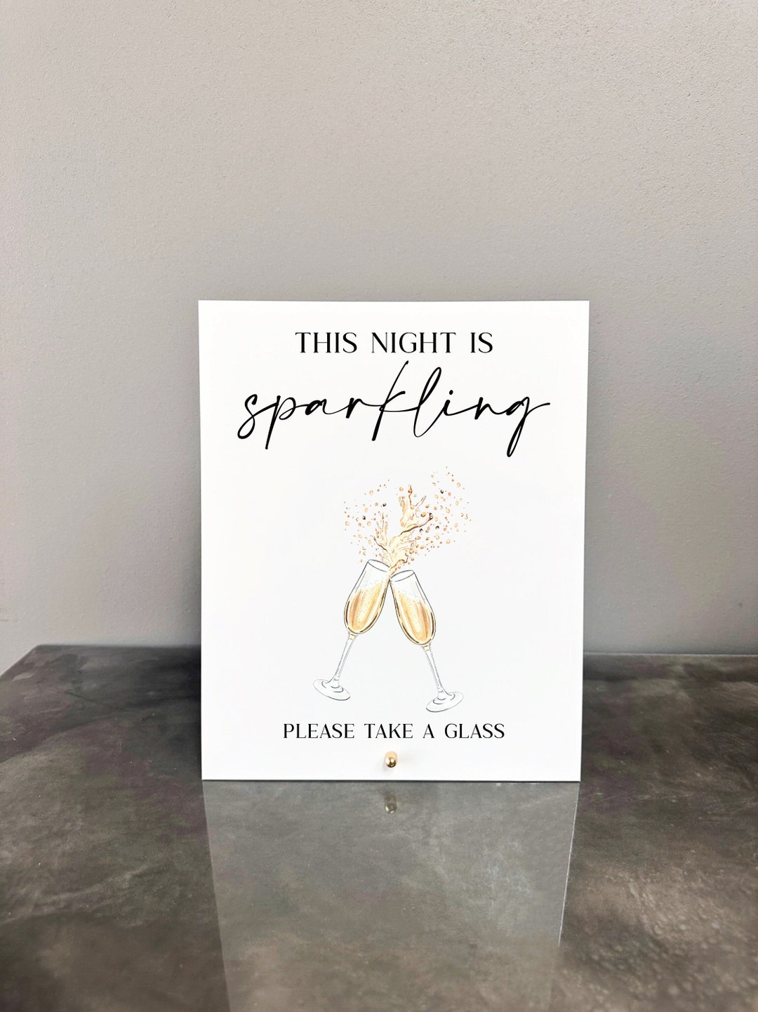 This Night is Sparkling Acrylic Sign, This Night is Sparkling Sign ...