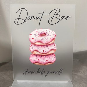 Donut Bar Acrylic Sign Donut Bar Sign Donut Bar Donut - Etsy