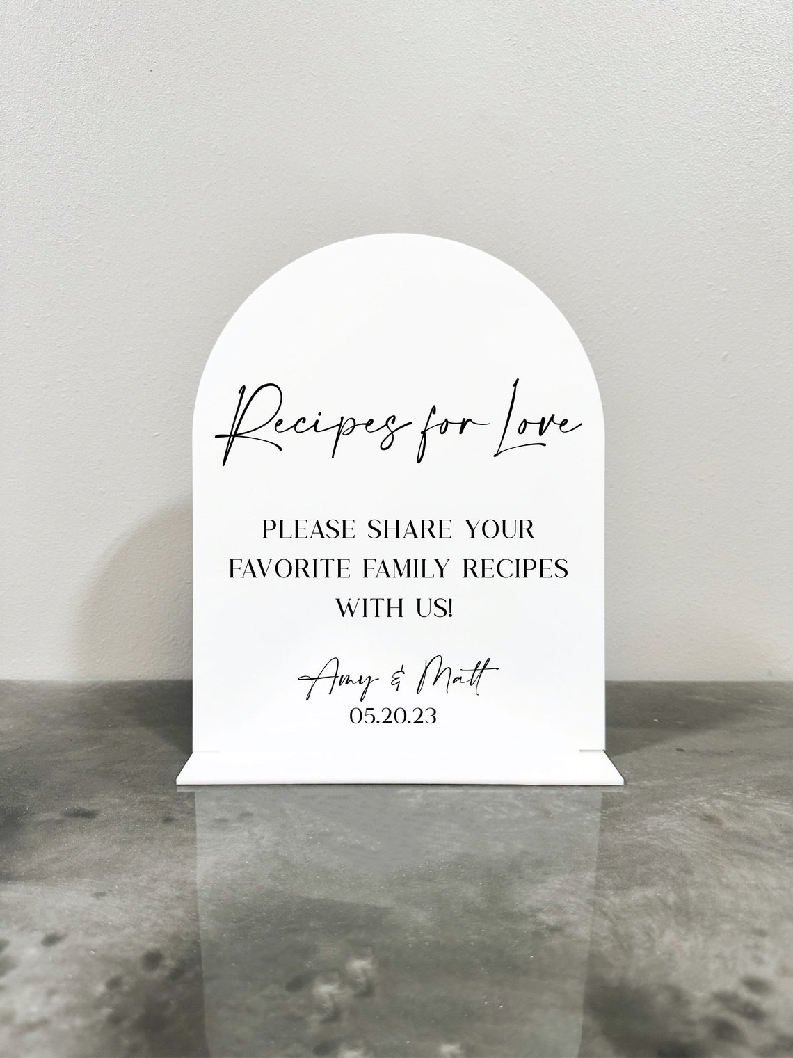 Recipes for Love Acrylic Sign, Recipes for Love Sign, Recipes for Love ...