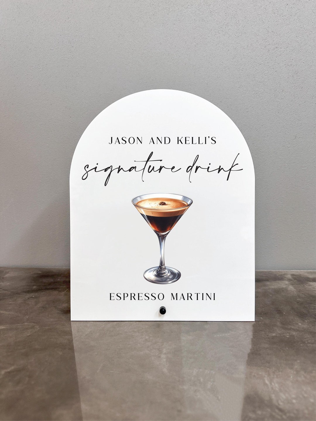 Signature Drink Acrylic Sign, Our Signature Drink Sign, Custom ...