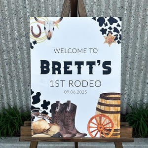 First Rodeo Acrylic Welcome Sign, First Rodeo Sign, First Rodeo Welcome ...