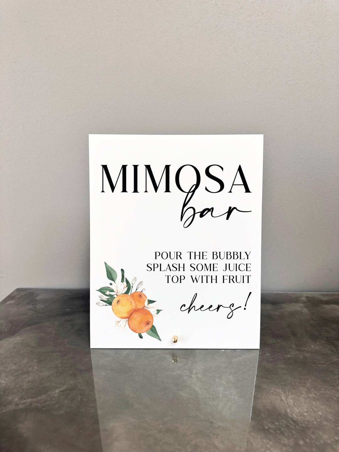 Mimosa Bar Acrylic Sign, Mimosa Bar Sign, Mimosa Bar, Baby Shower ...