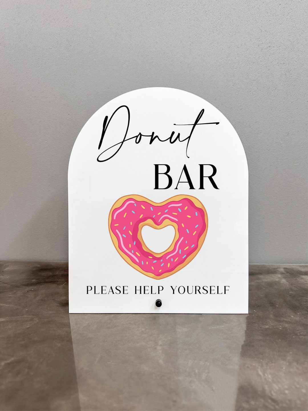Donut Bar Acrylic Sign | Donut Bar Sign | Donut Bar | Donut Sign ...