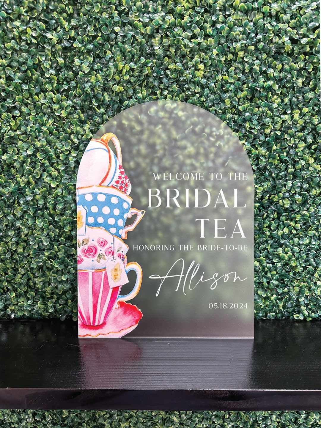 Bridal Tea Acrylic Welcome Sign, Bridal Tea Welcome Sign, Tea With the ...