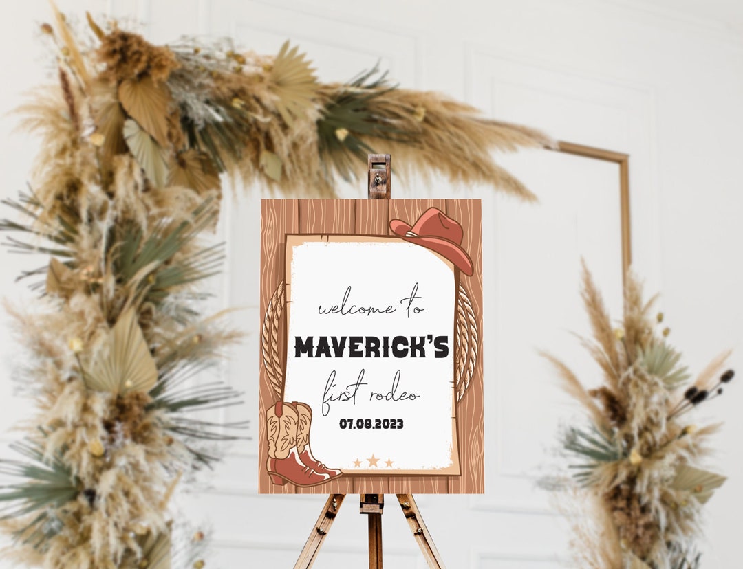First Rodeo Acrylic Sign | First Rodeo Welcome Sign | First Rodeo ...