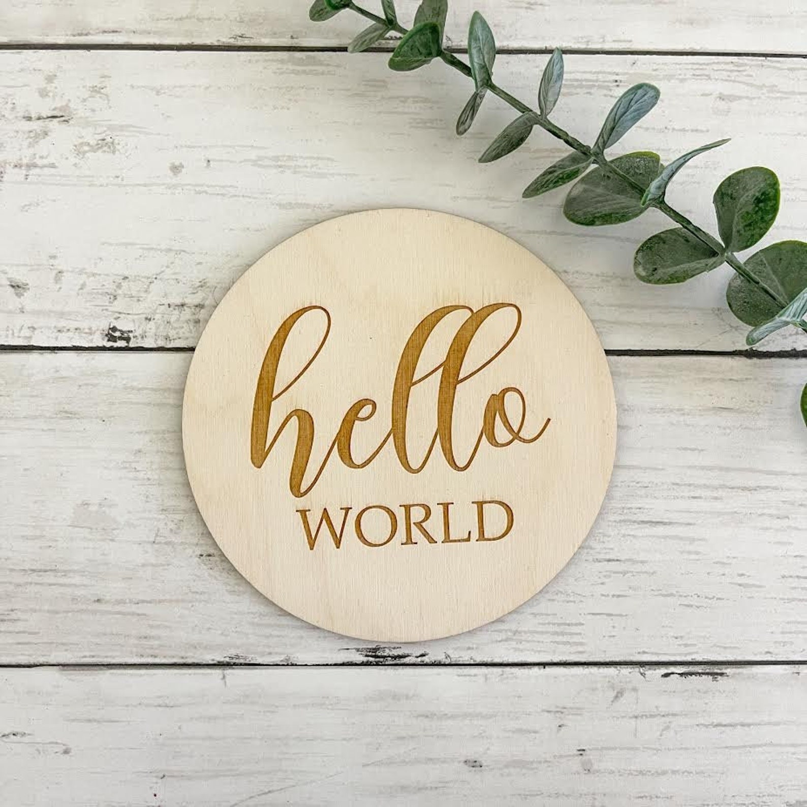 Hello World Birth Announcement Sign Baby Announcement Sign - Etsy