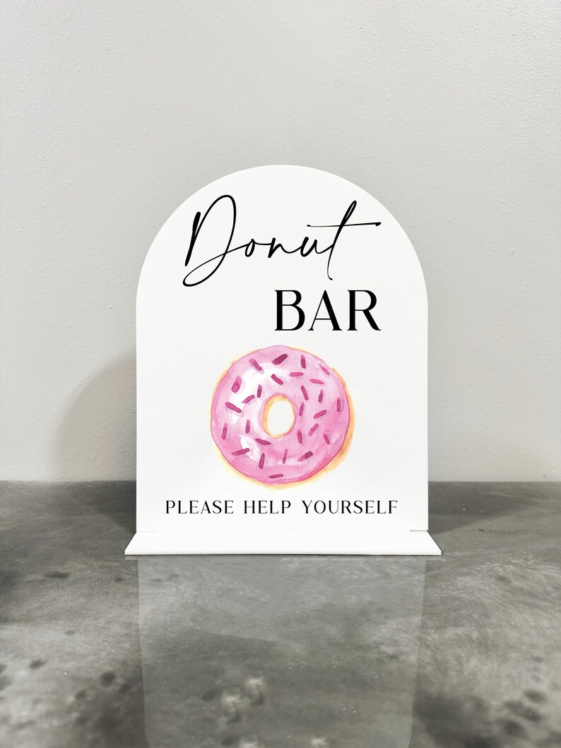 Donut Bar Acrylic Sign Donut Bar Sign Donut Bar Donut - Etsy