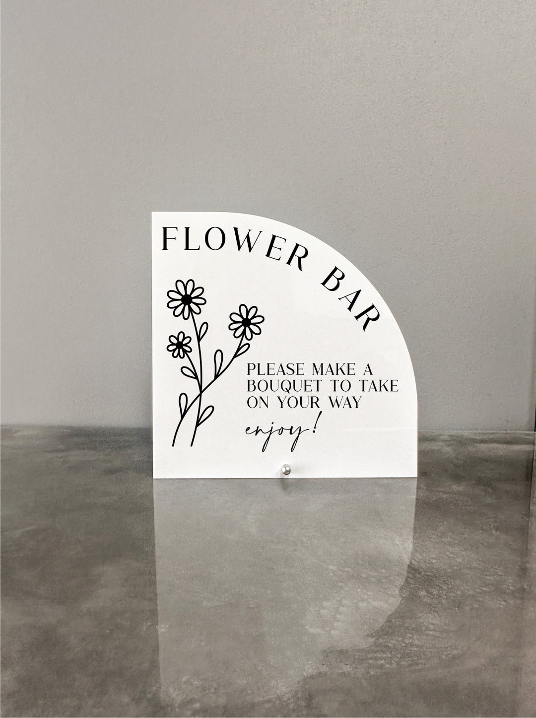Flower Bar Acrylic Sign, Flower Bar Sign, Flower Bar | Bridal Shower ...