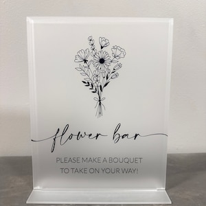 Flower Bar Sign Acrylic Flower Bar Sign Flower Bar Flower Bar Acrylic ...