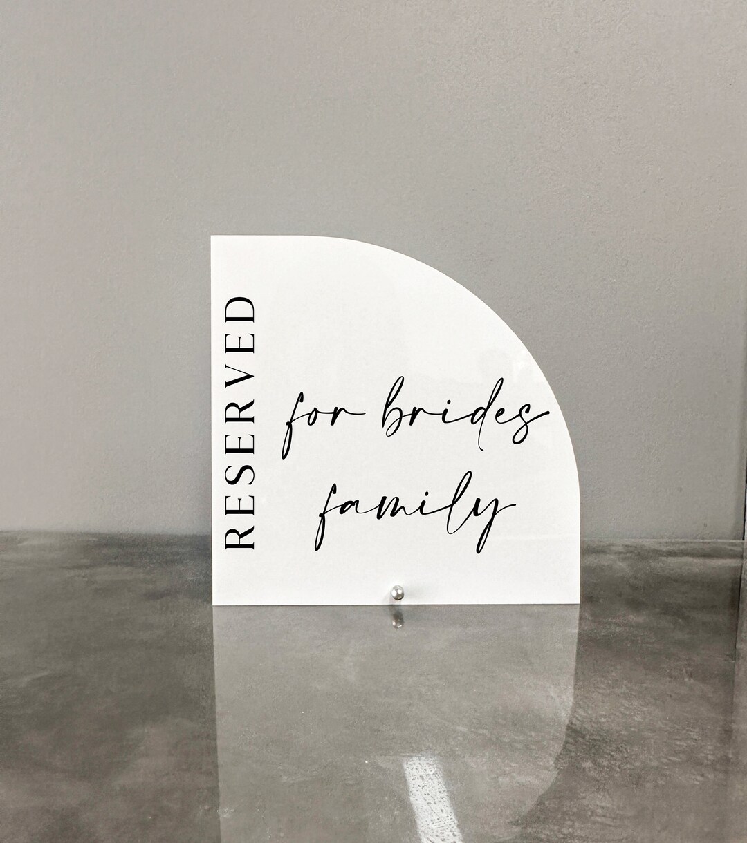 Reserved for Brides Family Acrylic Sign - Etsy