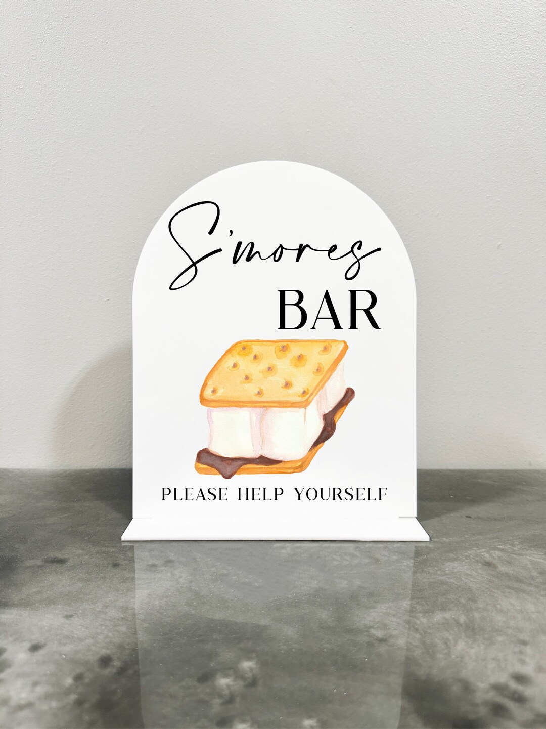 S'mores Bar Acrylic Sign S'mores Bar Sign - Etsy
