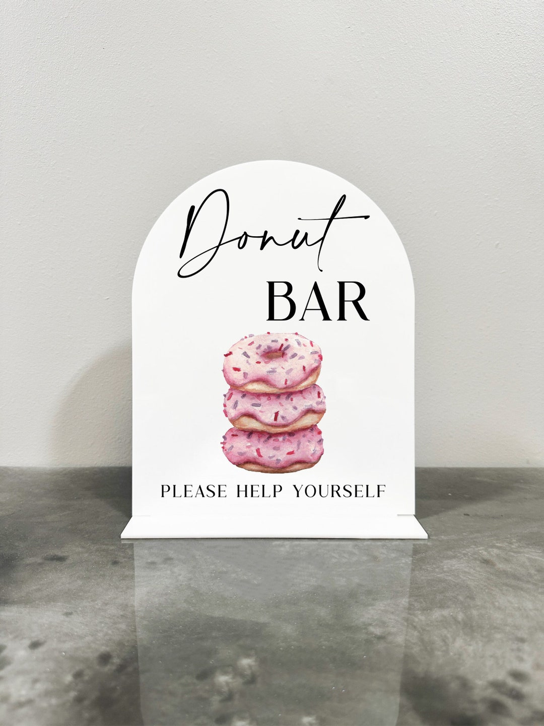 Donut Bar Acrylic Sign Donut Bar Sign Donut Bar Donut Sign Donut ...