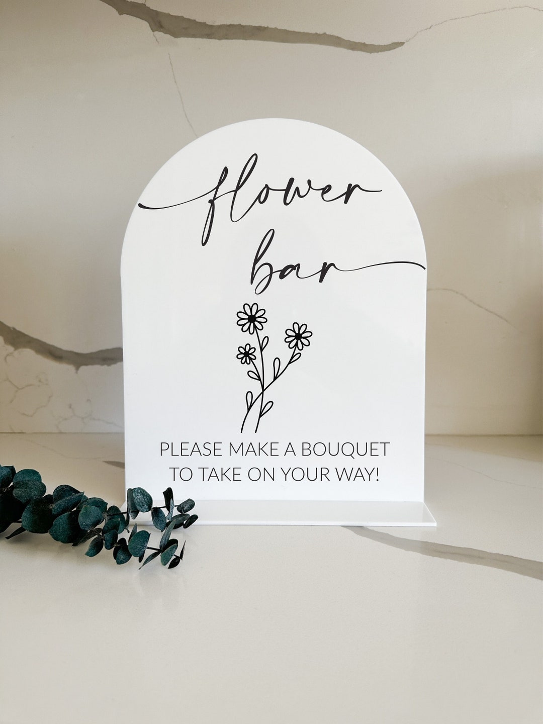 Flower Bar Arch Sign Acrylic Flower Bar Sign Flower Bar Sign Flower Bar ...