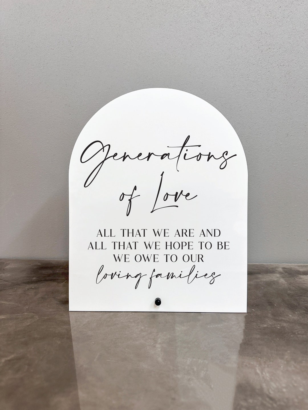 Generations of Love Acrylic Sign, Generations of Love, Generations of ...