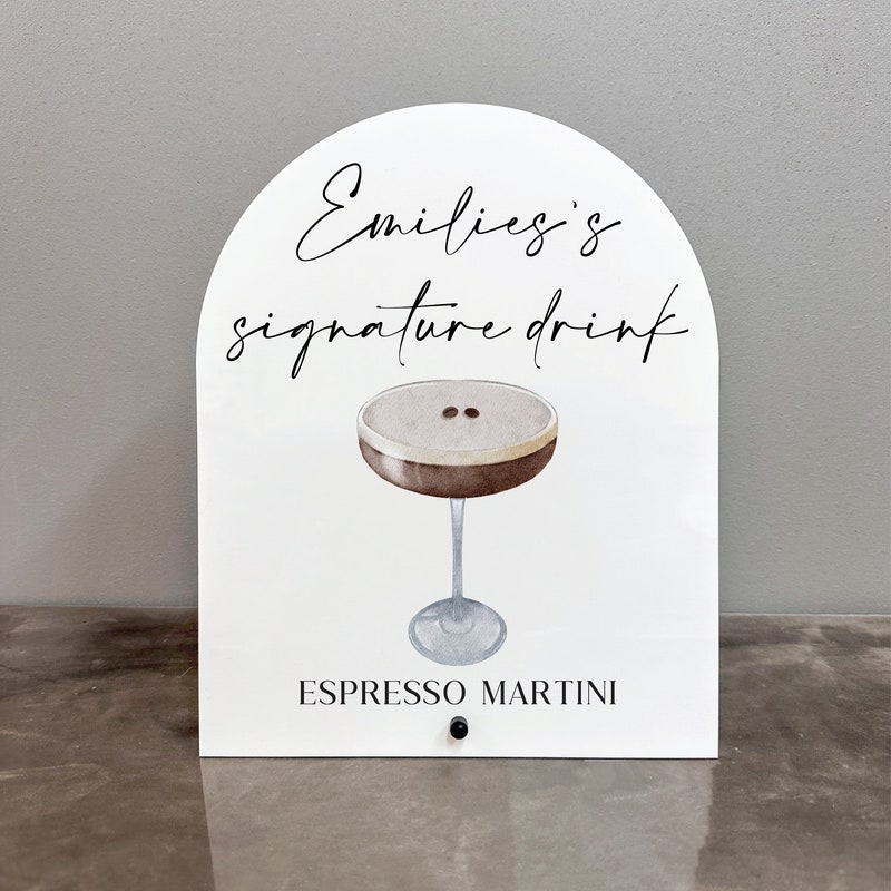 Custom Drink Sign - Etsy