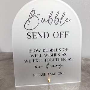 Bubble Send off Acrylic Sign, Bubble Send off Sign, Bubble Send Off ...