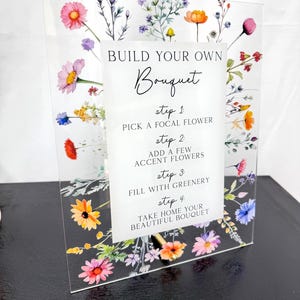 Build Your Own Bouquet Acrylic Sign, Flower Bar Sign, Bloom Bar Sign ...